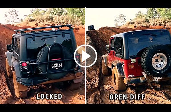 Open Differential VS Locking Differential on Muddy Hill Climb Off-Road ...