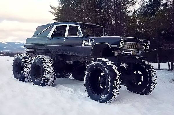 The 6×6 Monster Hearse - 1967 Cadillac Mortis - ThrottleXtreme